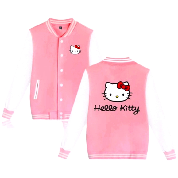 Hello Kitty | Jackets & Coats | Hello Kitty Pink And White Sporty ...